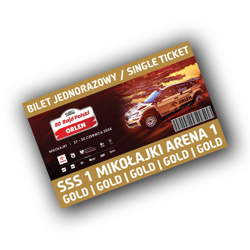 2024 Rally Poland WRC - Super SS-1 Mikołajki Arena single Gold entry ...